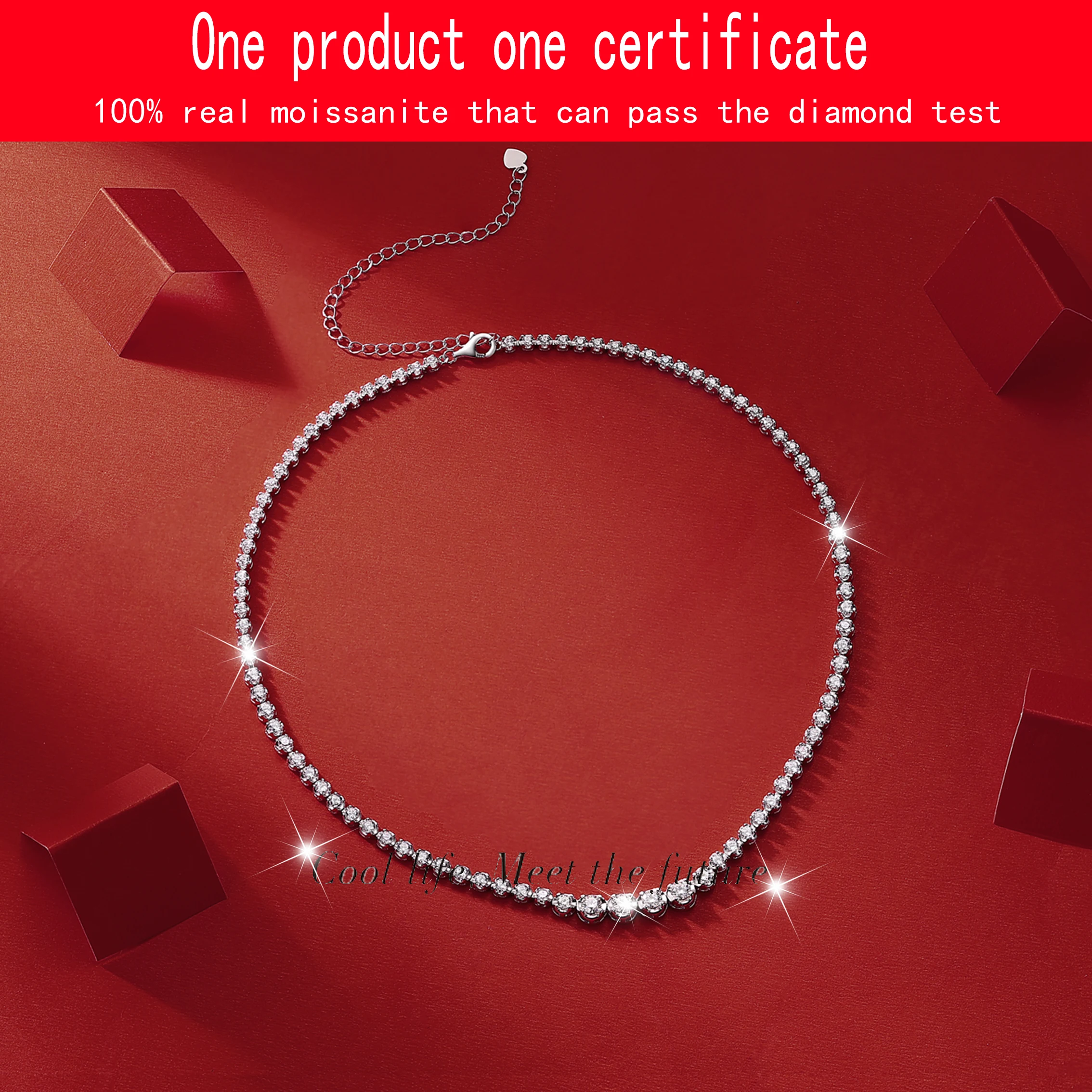 GRA-Certified-D-Color-VVS-Moissanite-Colar-para-As-Mulheres-full ...