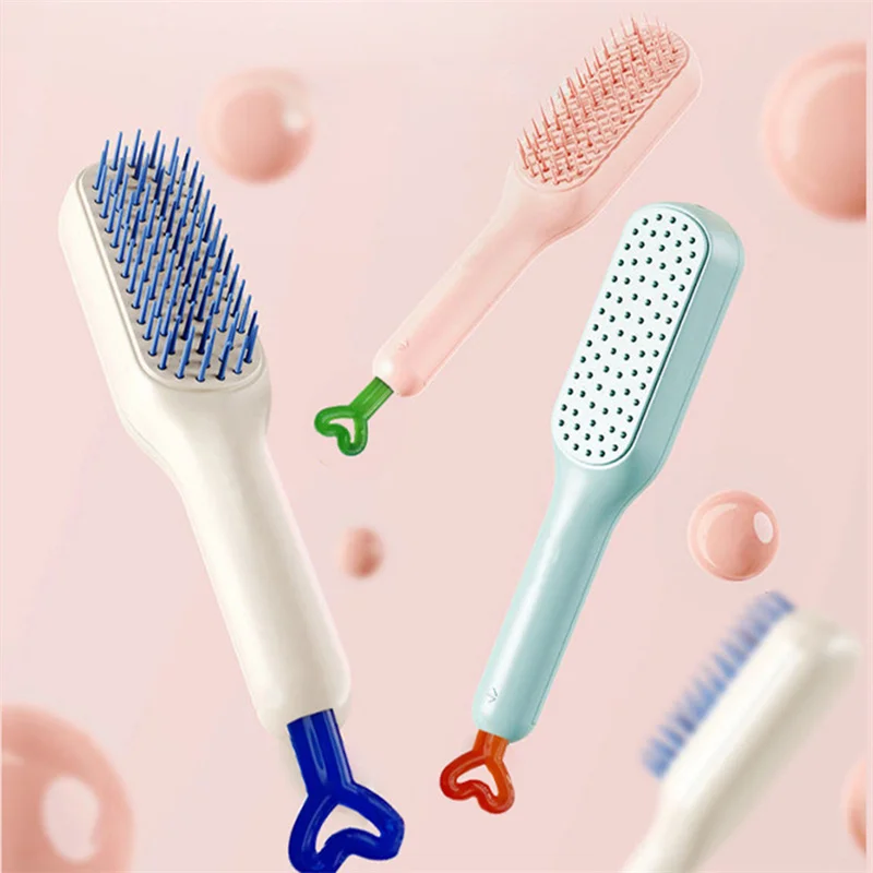 Magic-Retractable-Comb-Self-Cleaning-Hair-Brush-Massage-Anti-static ...