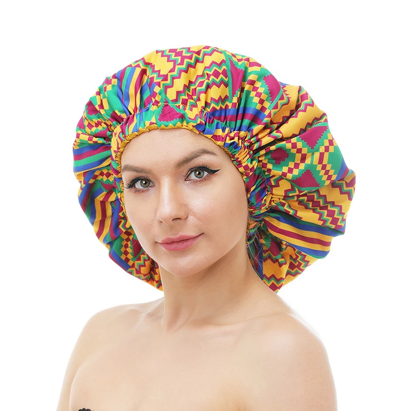 African-printed-oversized-satin-lined-round-hat-sleeping-hat-Broadband ...