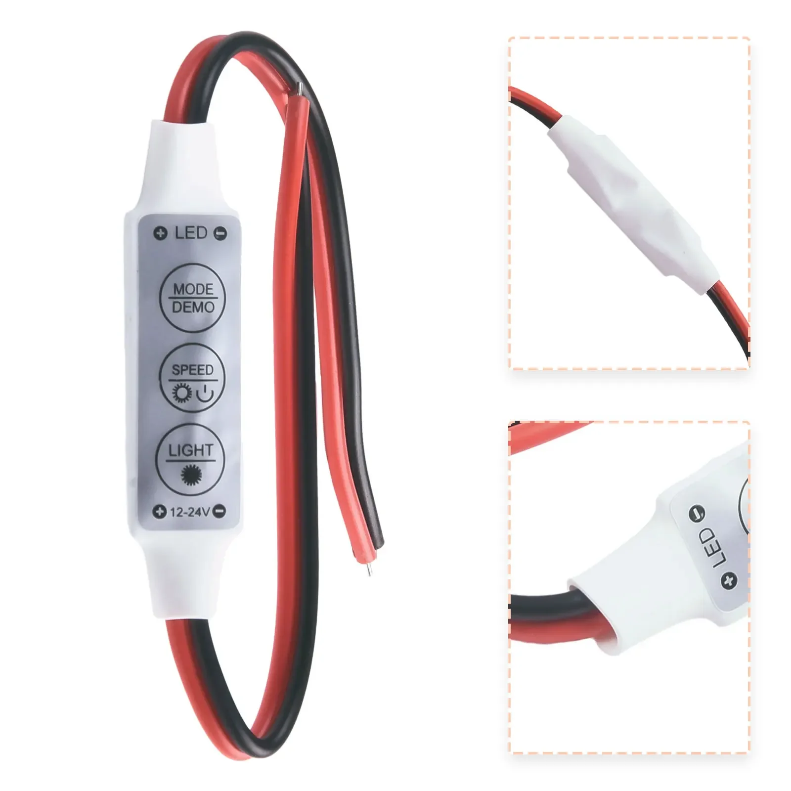 Mini-tira-de-luz-LED-de-12V-atenuador-de-luz-interruptor-de-encendido ...