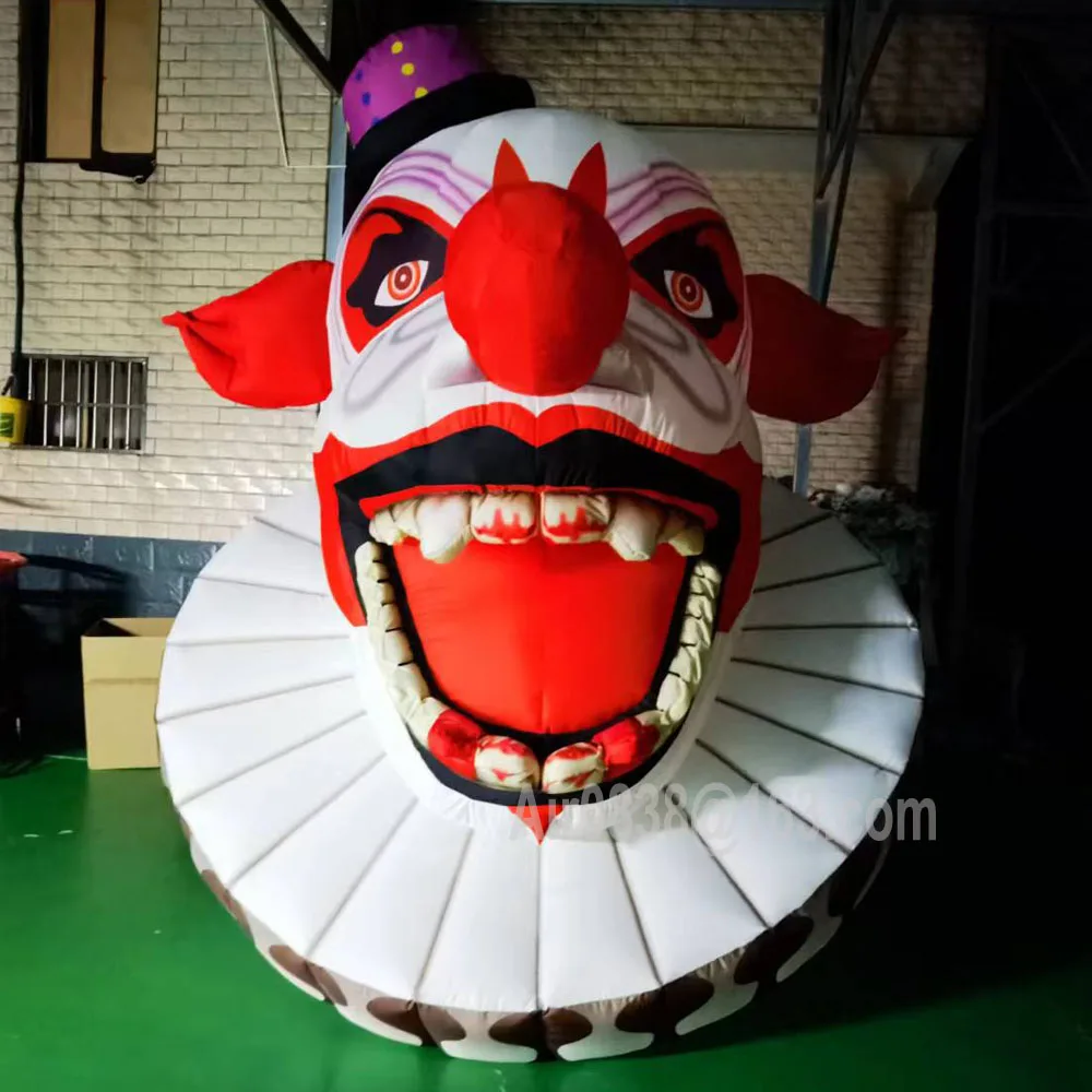 Halloween-Decoration-Inflatable-Clown-Head-With-Led-Lights-Scary-Giant ...