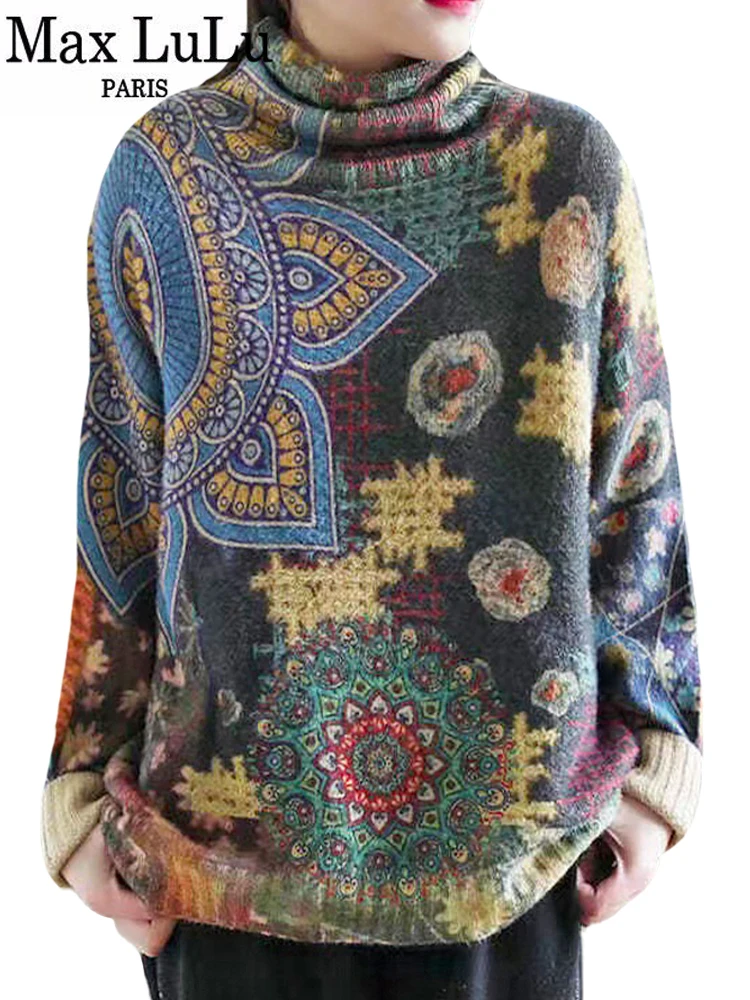 Max-LuLu-Jersey-de-punto-para-mujer-Jersey-c-lido-de-cuello-alto ...