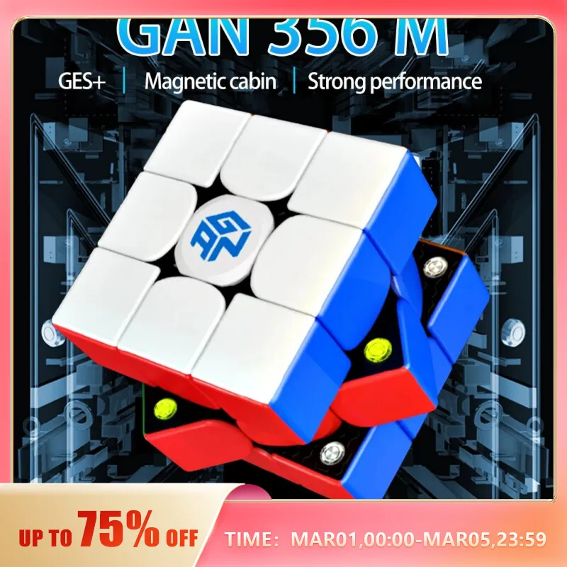 GAN-Cube-magique-de-vitesse-magn-tique-sans-autocollant-jouets-Fidget ...