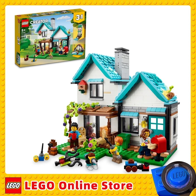 LEGO-Creator-3-in-1-Cozy-House-Toy-Set-31139-Building-Kit-with-3 ...
