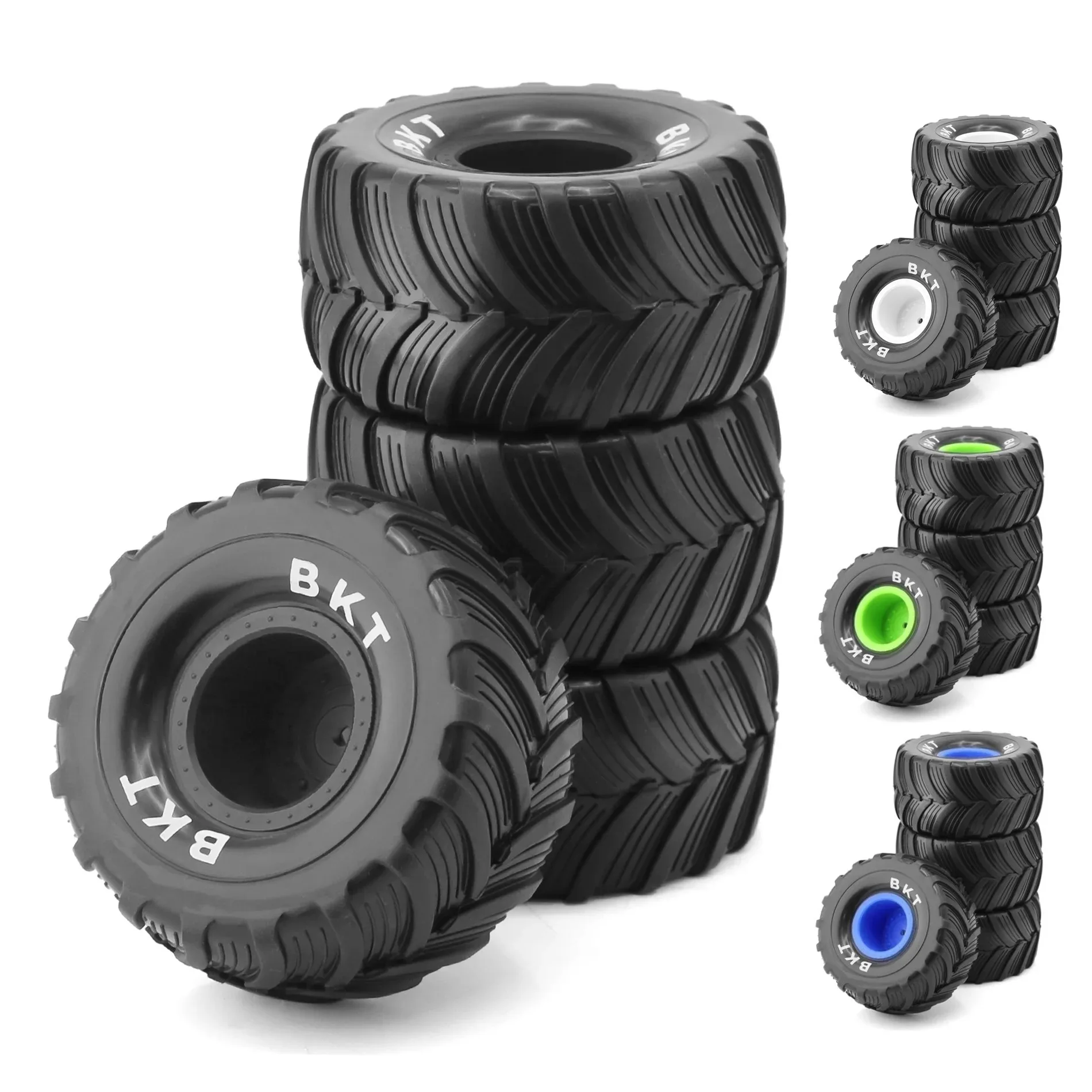 4pcs 100mm 1/10 Buggy Tires Wheel 12mm Hex for 1/18 Losi Mini LMT RC ...