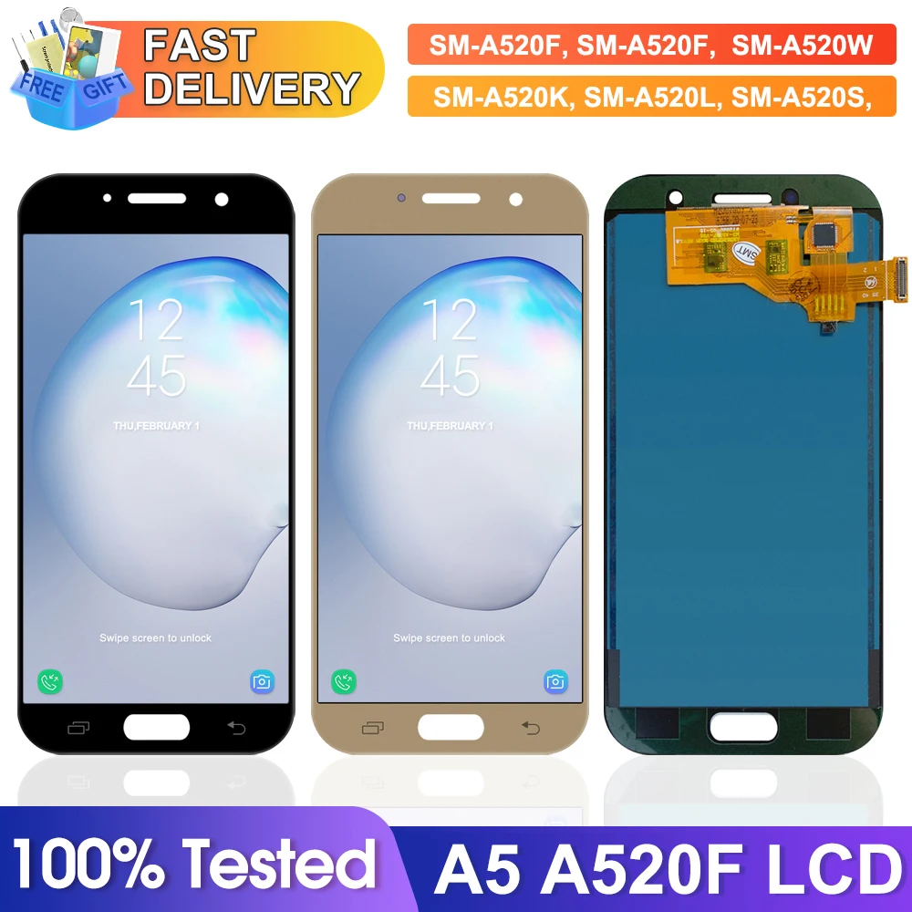 Lcd For Samsung Galaxy A5 2017 Lcd A520 Sm-a520f Lcd Display Touch ...