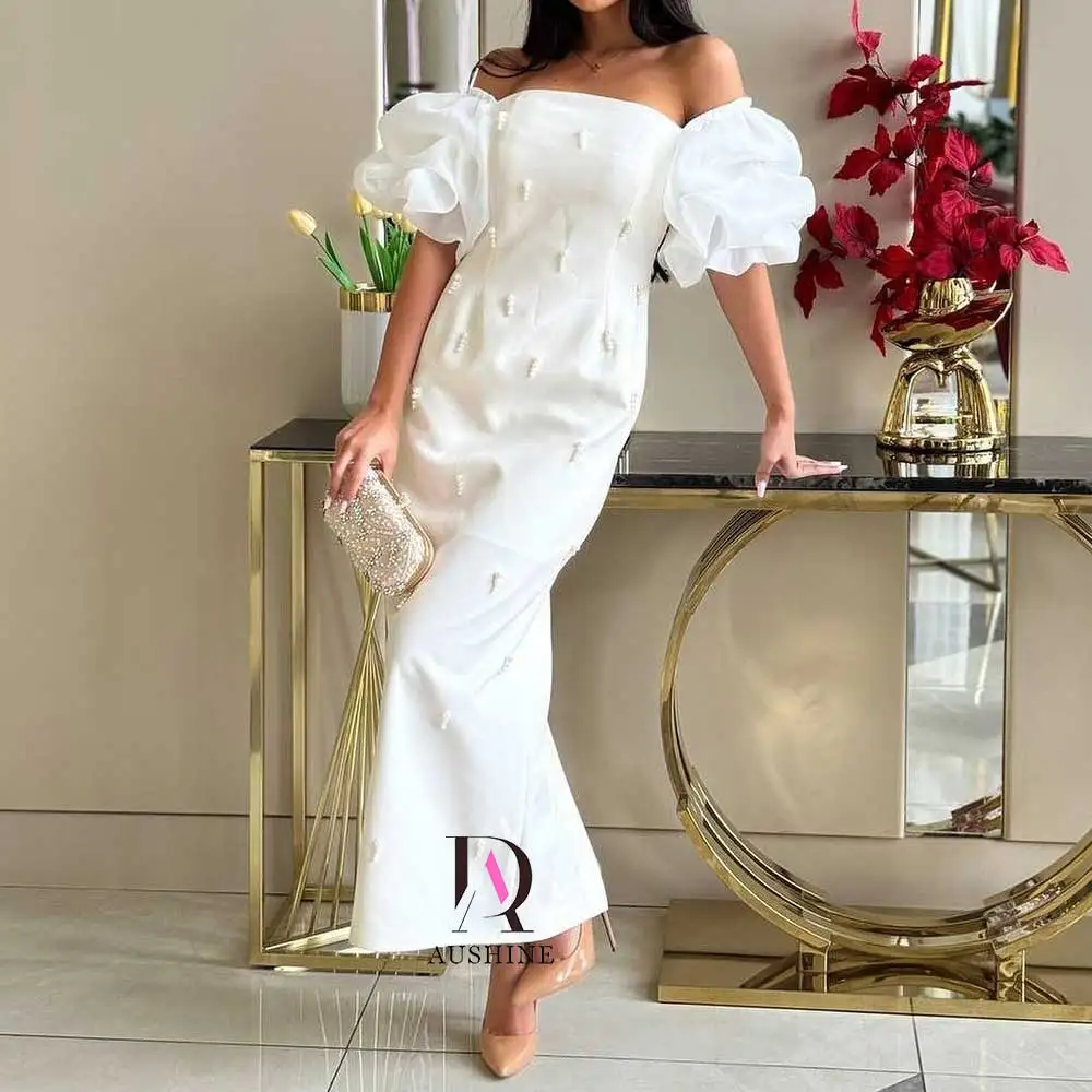 Aushine-Dress-Ankle-Length-Luxury-Birthday-Evening-Dress-Short-Sleeves-Summer-Elegant-Wedding ...