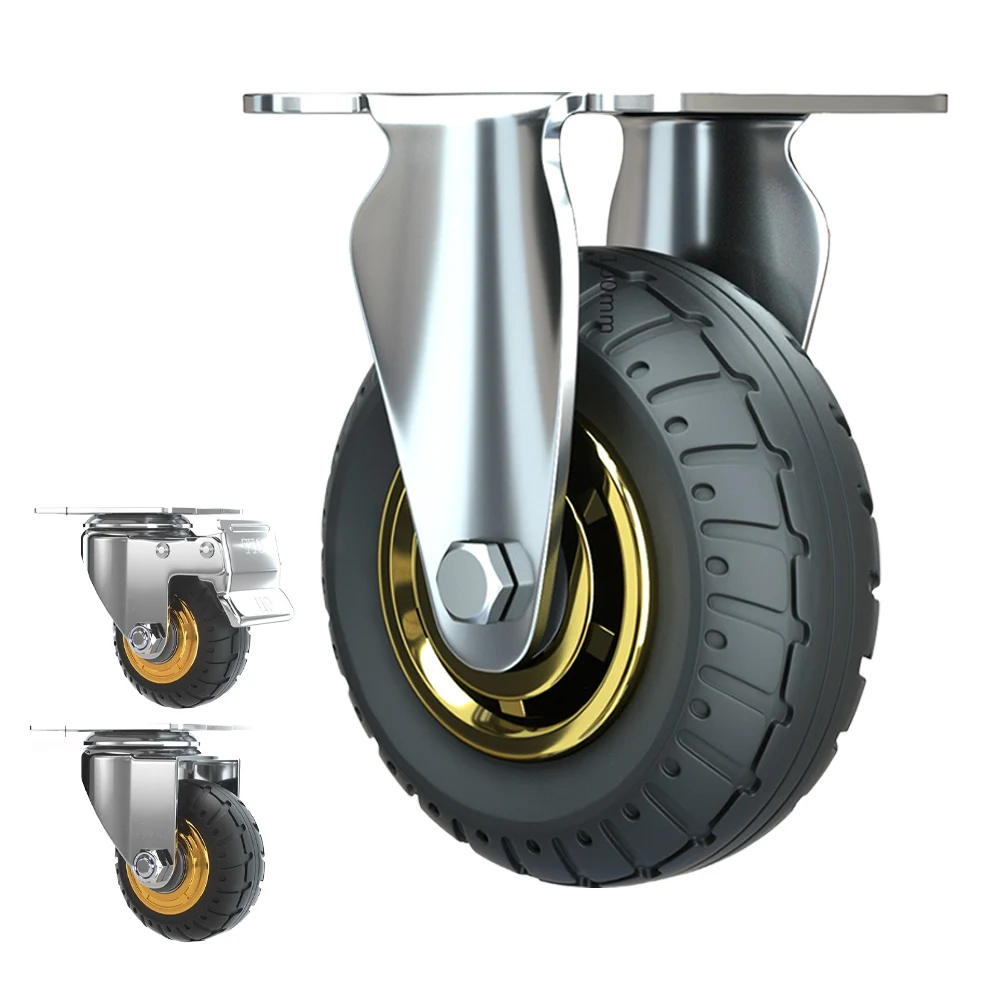 3/4/5Inch Universal Wheel Resistant Caster With Brake Heavy Silent ...