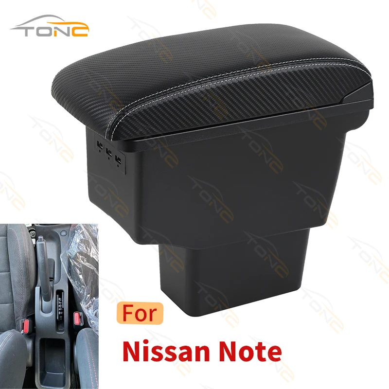 For Nissan Note E Power car armrest box 2017-2022 Center Storage Box ...