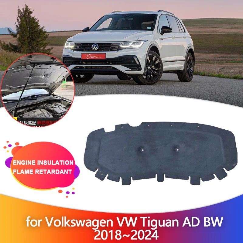 Car Engine Insulation for Volkswagen VW Tiguan AD BW 2018~2024 2019 ...
