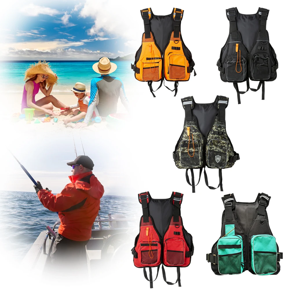 Life-Jackets-Survival-Swimsuit-with-Whistle-Life-Vest-Multiple-Pockets ...