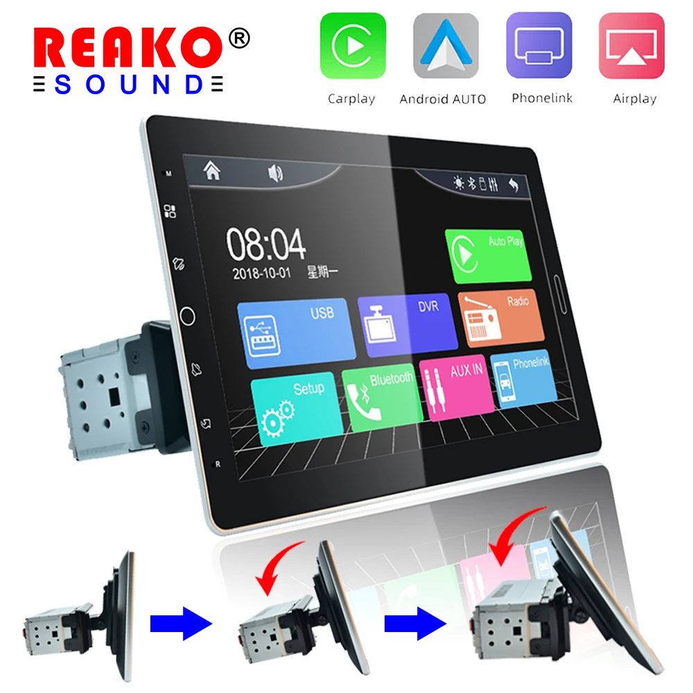 REAKOSOUND-Car-Stereo-Radio-10-1-Carplay-Universal-Car-Multimedia-Player-with-BT-FM-Radio ...