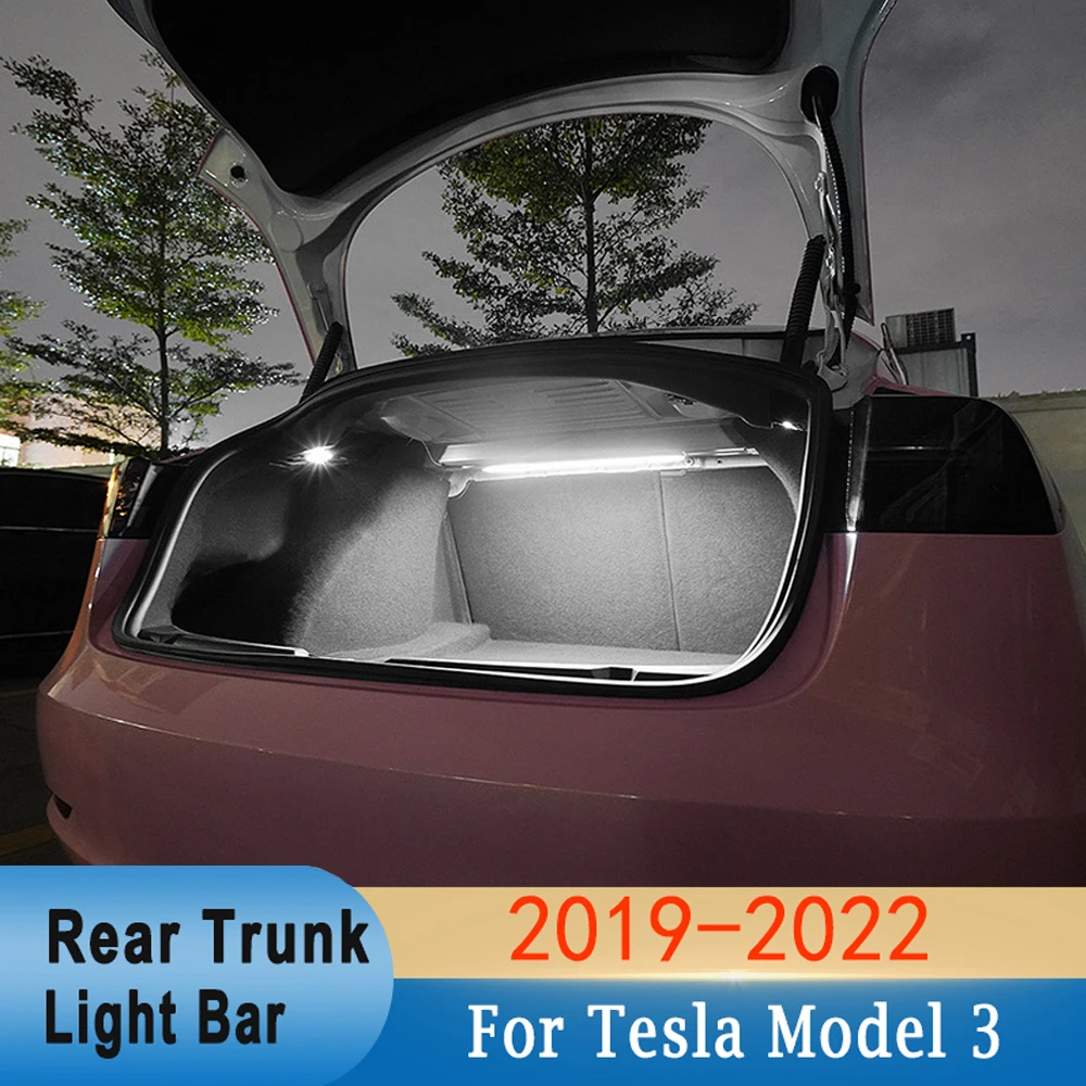 For 2019 2022 Tesla Model 3 33cm Car Rear Trunk Light Bar Aluminum ...