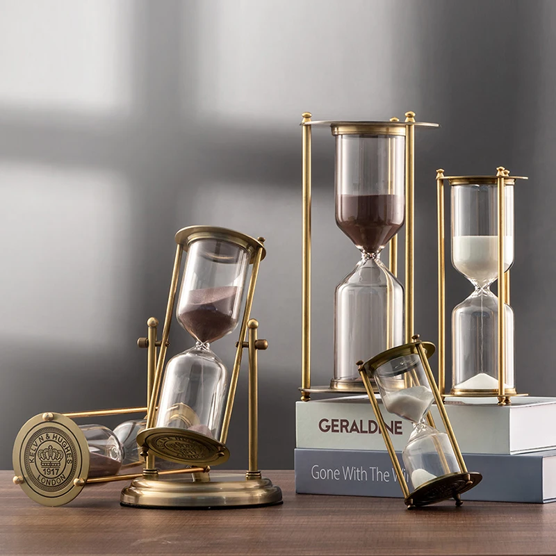 Reloj-de-arena-de-Metal-creativo-temporizador-de-arena-decoraci-n-de ...
