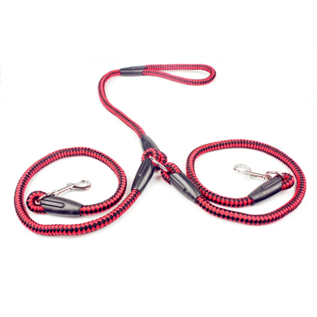 Strong-Nylon-Ribbon-Double-Dog-Leash-One-Drag-Braided-Tangle-For ...