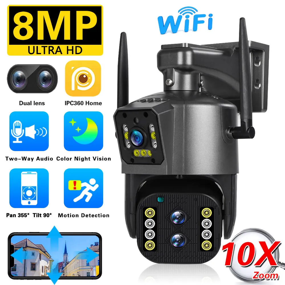OV ERSCAM 4K 8MP PTZ Outdoor Camera Wifi IP Home Security Surveillance ...