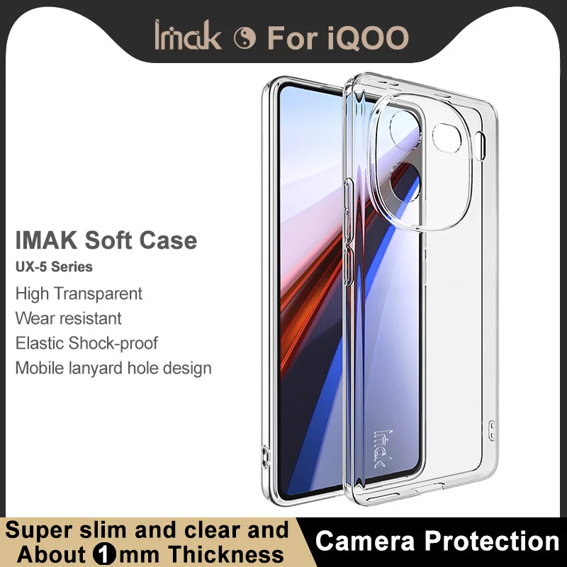 For-Vivo-iQOO-12-Pro-5G-Case-IMAK-Ultra-Thin-Soft-Clear-Back-Cover ...