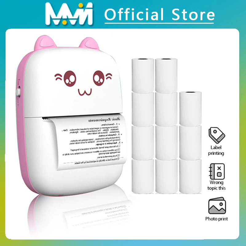 Portable-Thermal-Printer-Paper-Photo-Pocket-Cat-Thermal-Printer-57mm ...