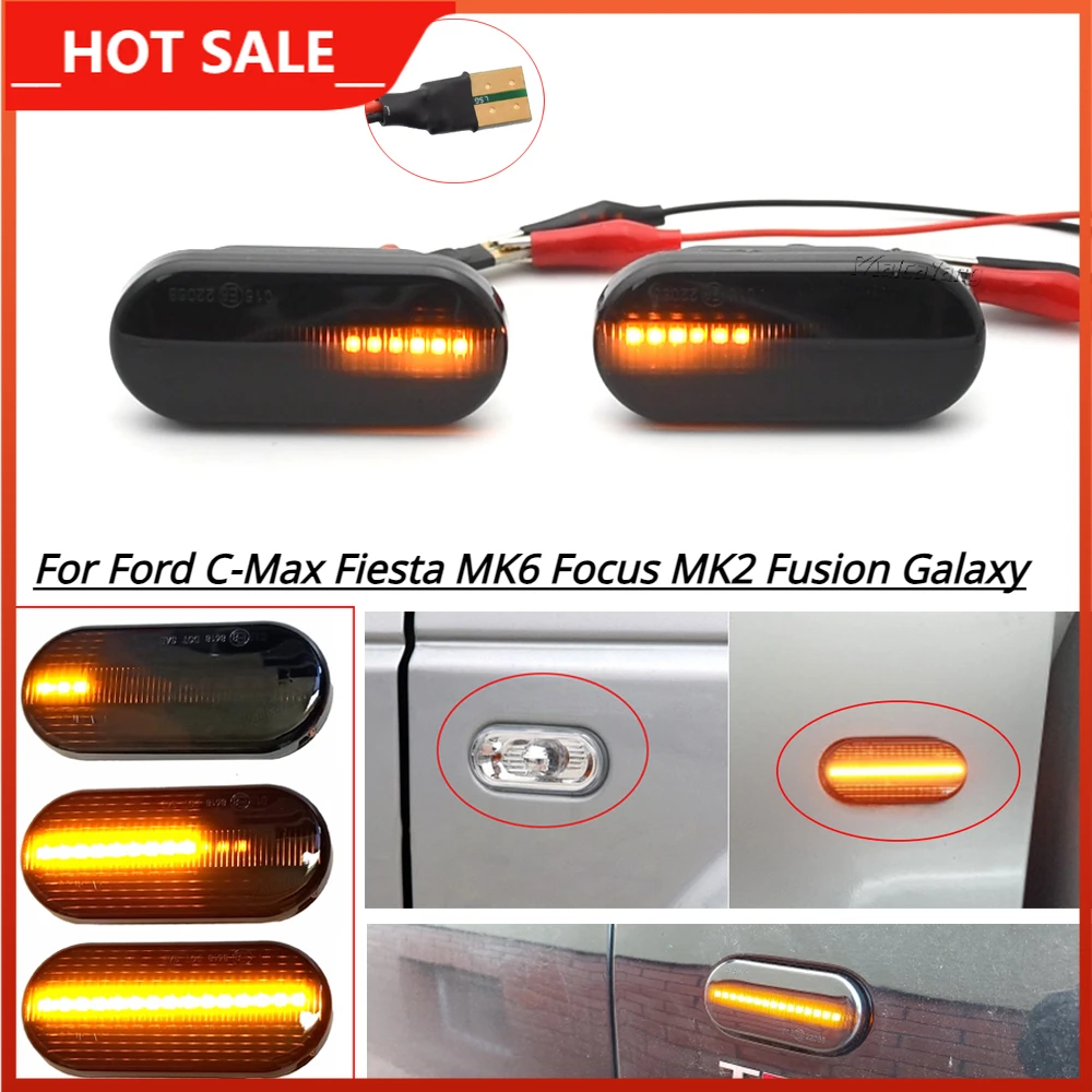Side Fender Marker LED Dynamic Turn Signal Light Indicator Blinker For ...