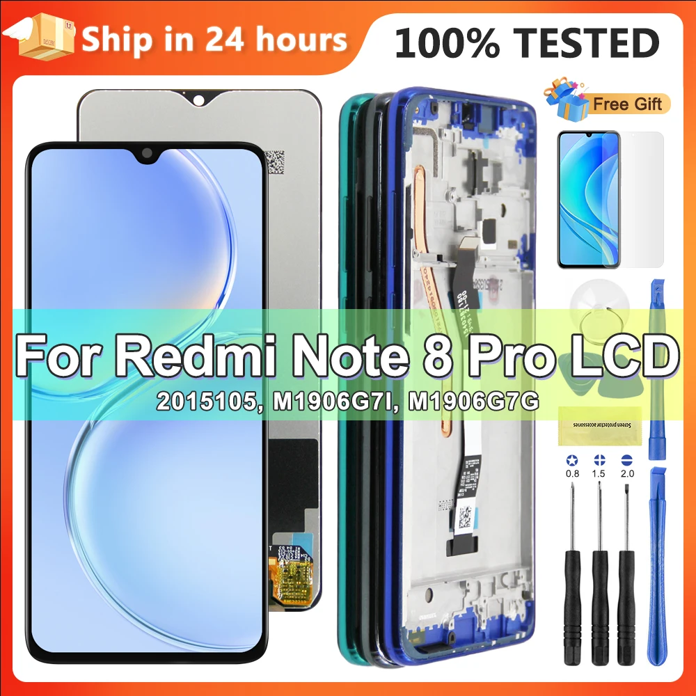 6.53'' 100% Tested Display for Xiaomi Redmi Note 8 Pro 2015105 M1906G7I ...
