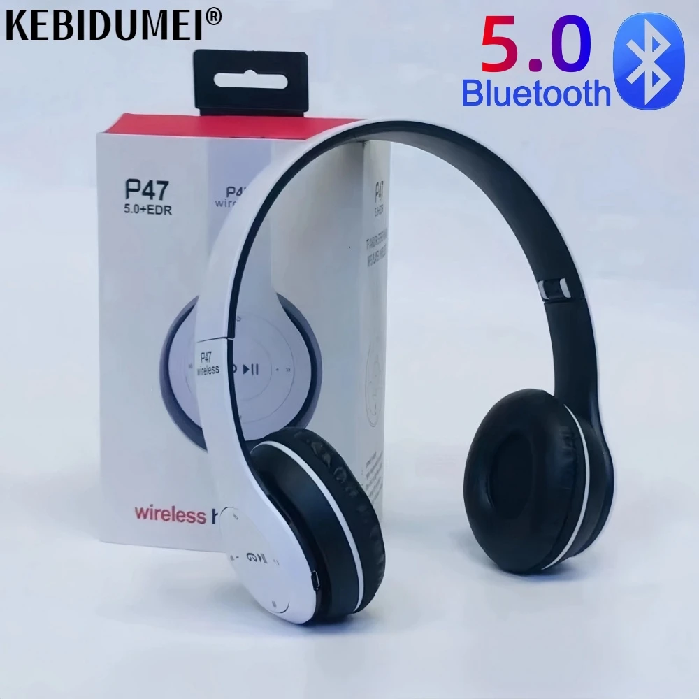 Stereo-P47-Headset-Bluetooth-5-0-Folding-Series-Wireless-Sports-Game ...