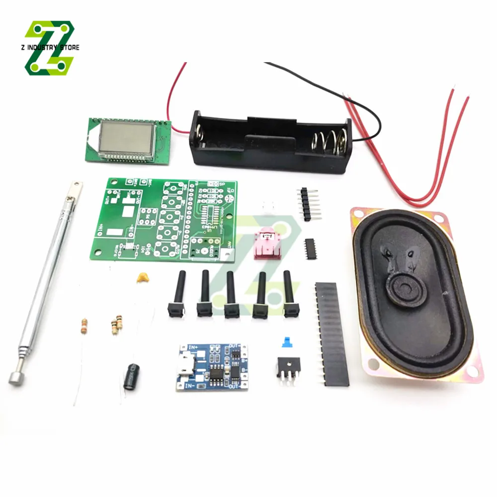 76-108MHZ FM Stereo Radio DIY Kit FM Receiver Module Frequency ...