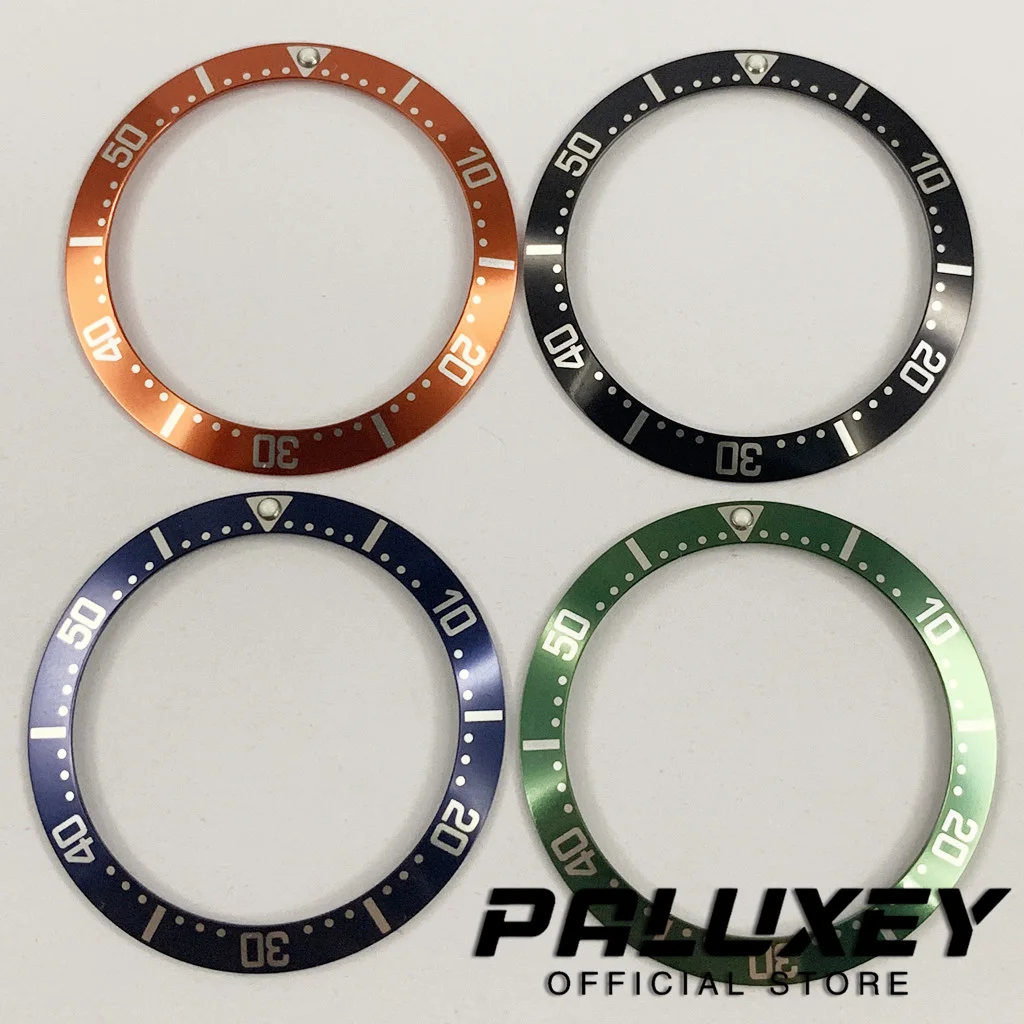38mmx30.6mm Aluminum Ring Orange Blue Green Black Watch Bezel Insert ...