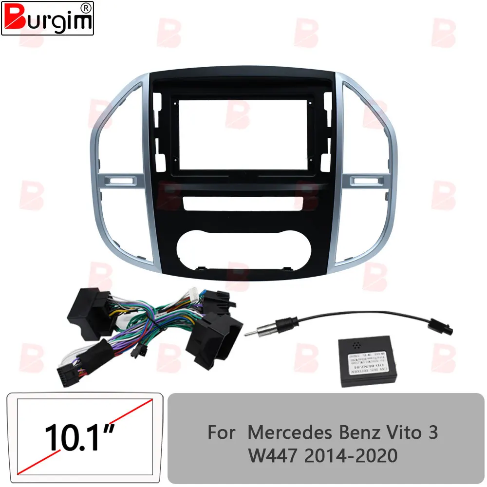Car Radio Fascias Frame For Mercedes Benz Vito 3 W447 2014 2020 10 inch ...