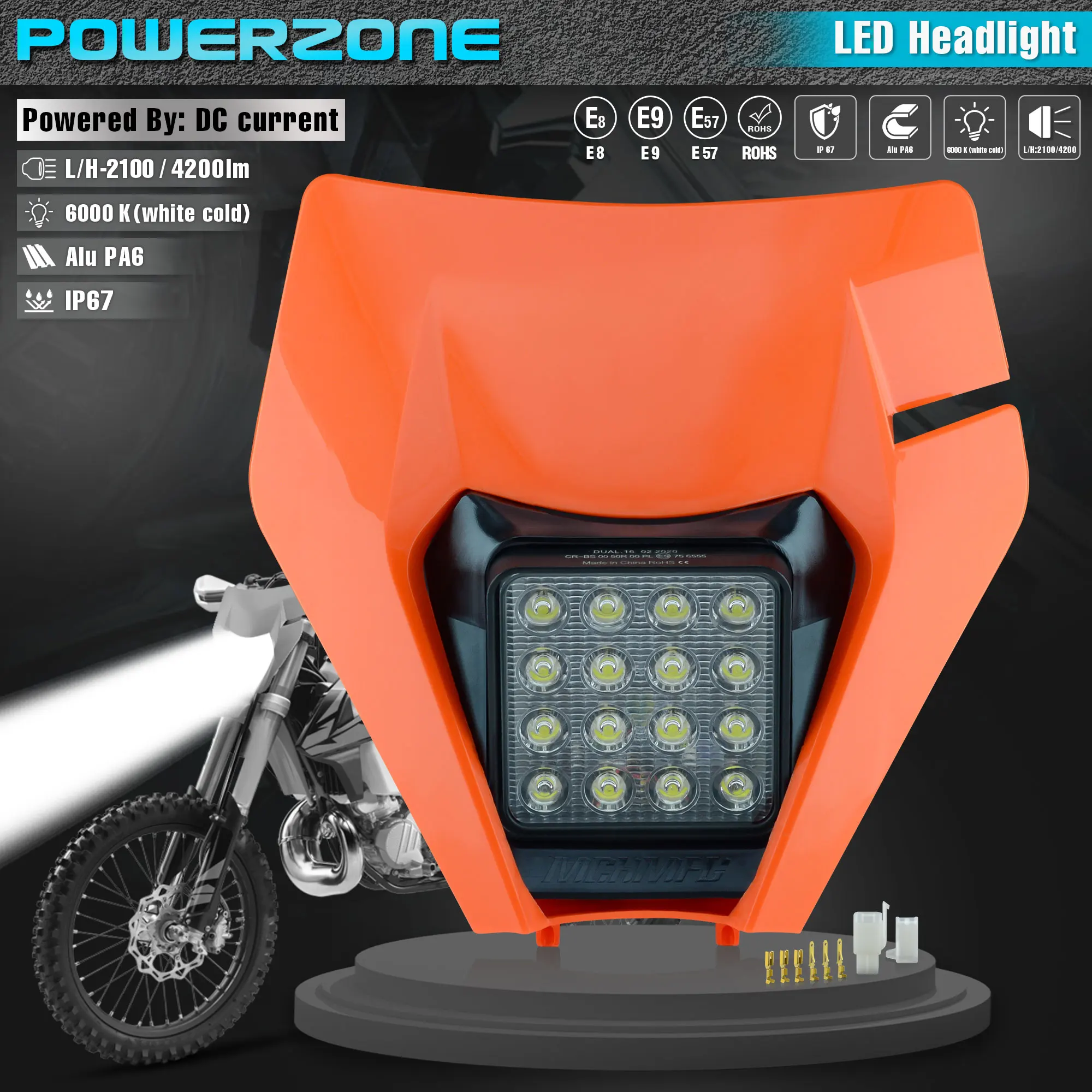 POWERZONE-faro LED para motocicleta, faro delantero para 2014-23 KTM ...