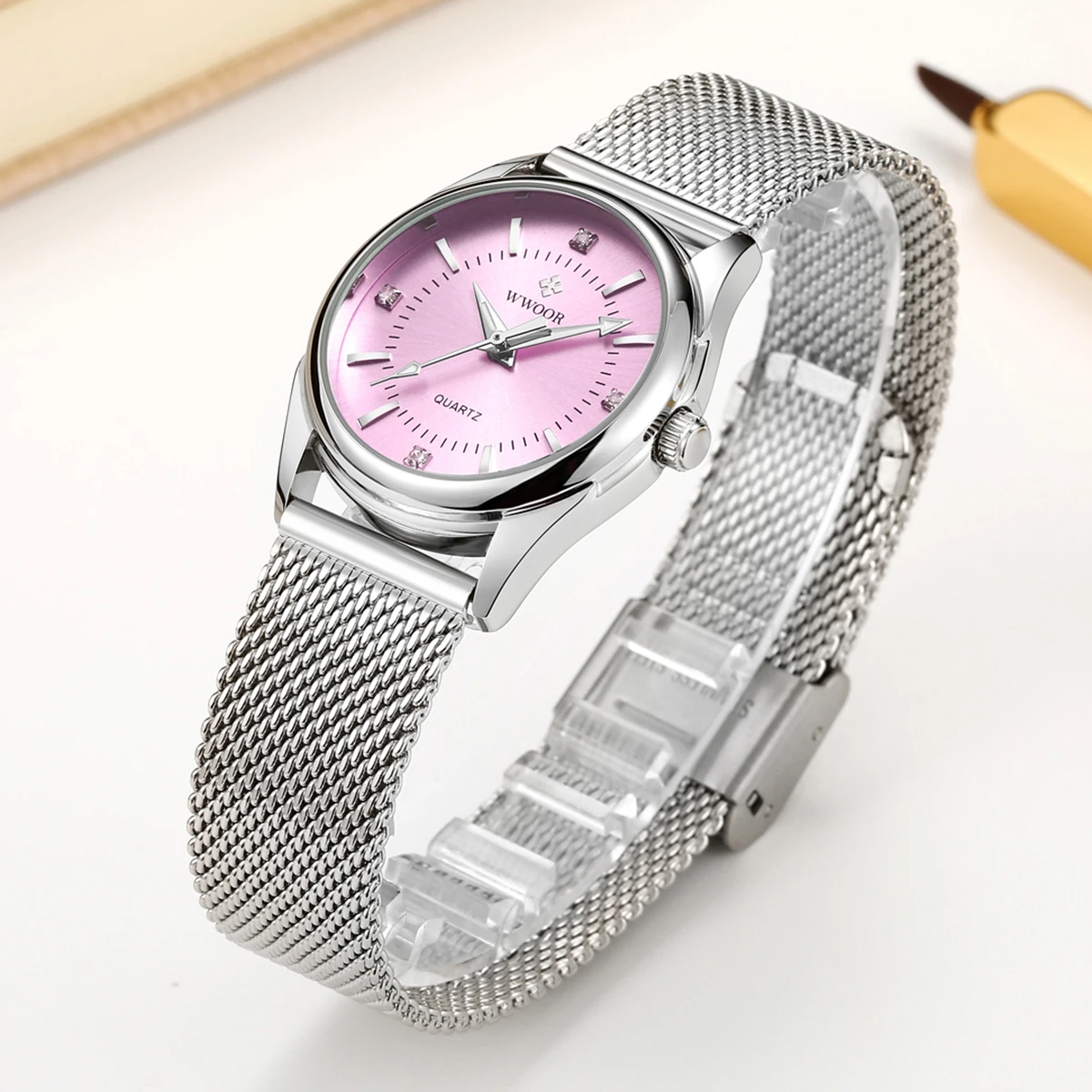 WWOOR-New-Women-s-Watch-Pink-Luxury-Creative-Waterproof-Ladies-Dress ...