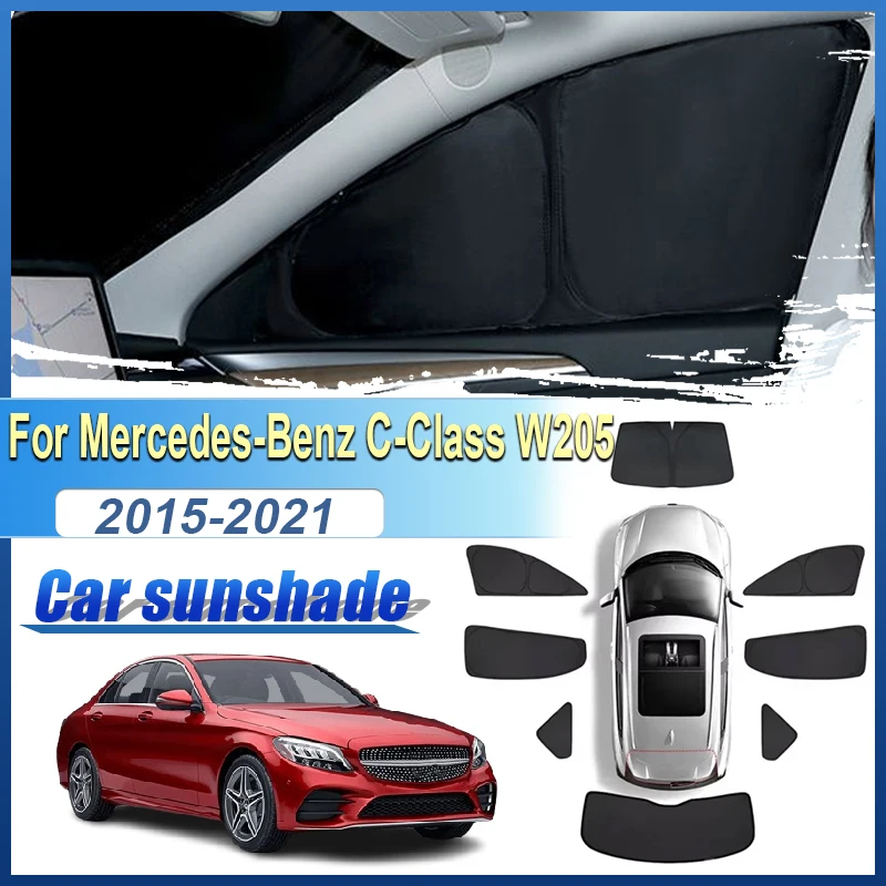 For Mercedes-Benz C-Class W205 Sedan 2015-2021 Car Sunshades Windshield ...