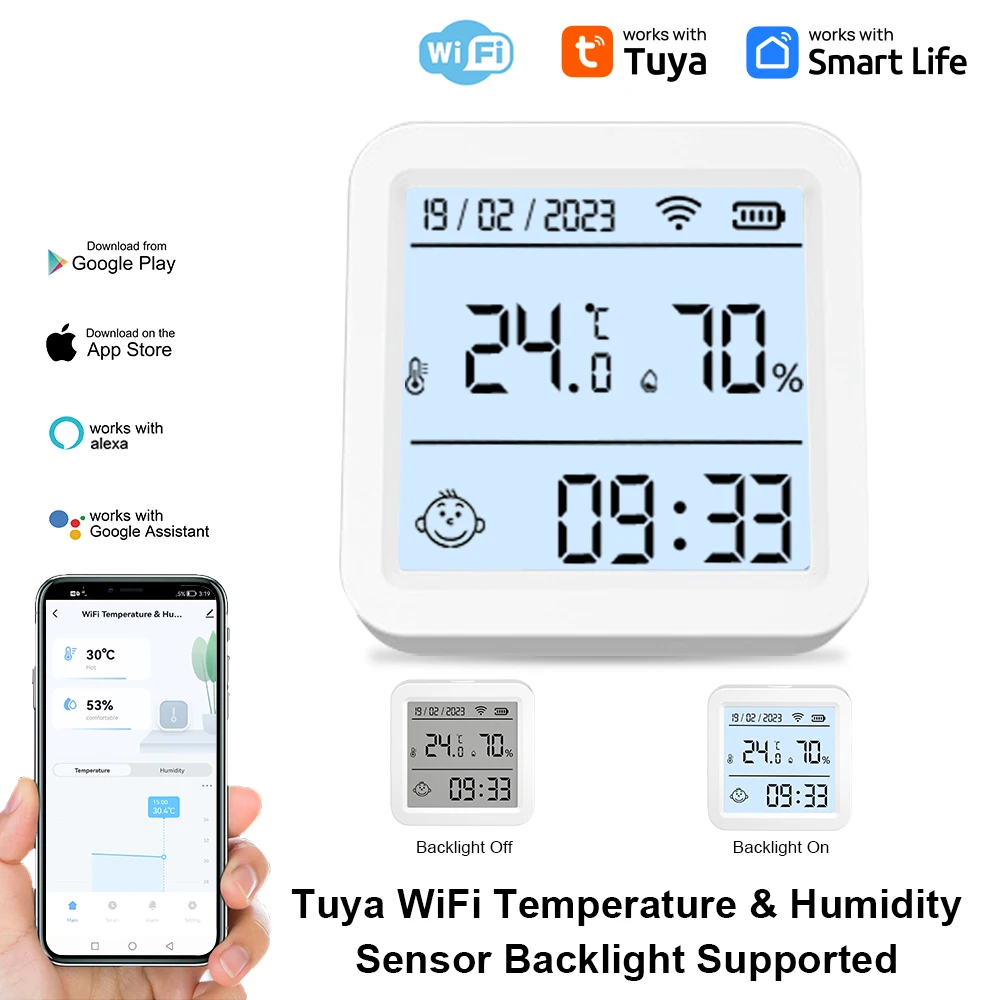 Tuya-WIFI-Smart-Temperature-Humidity-Sensor-Hygrometer-Thermometer ...