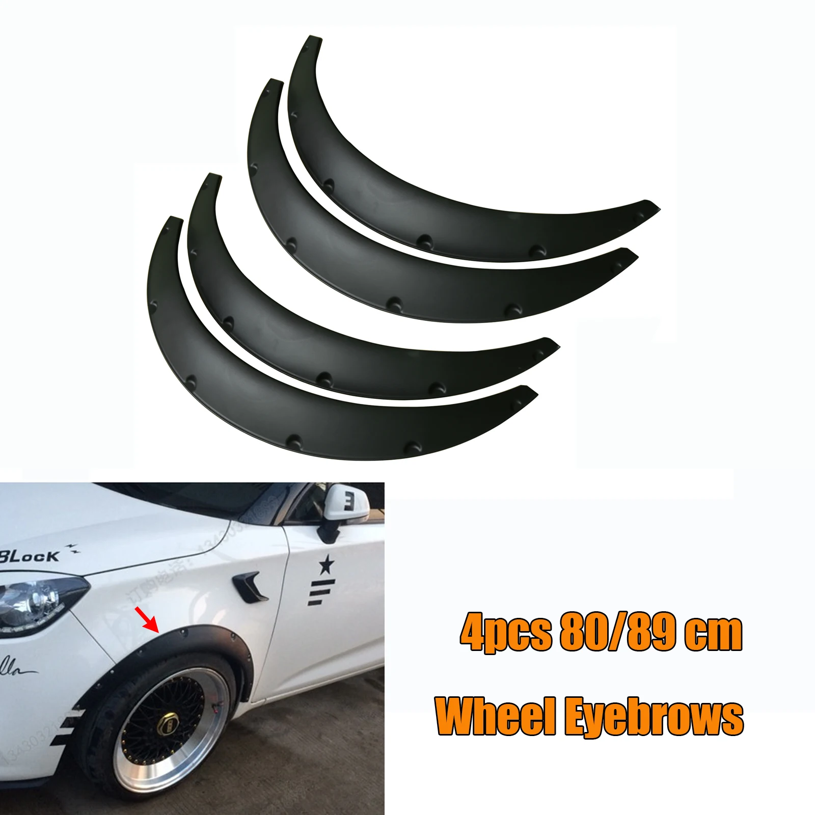 80-89-cm-Car-Fender-Universal-Horn-Arch-Wing-Extender-Arch-Brow-Car ...