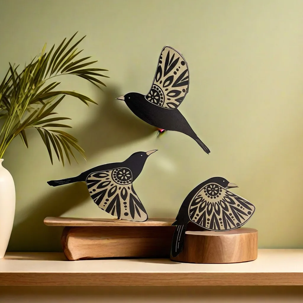 3-Pcs-Wooden-Bird-Wall-Art-Wood-Flying-Birds-Wall-Decor-Rustic-Folk-Art ...