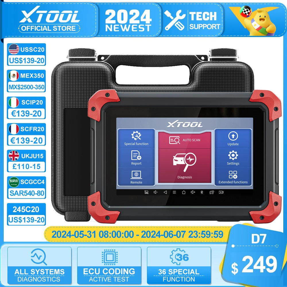 XTOOL-D7-All-System-Car-Diagnostic-Tools-Bidirectional-Scanner-ECU ...