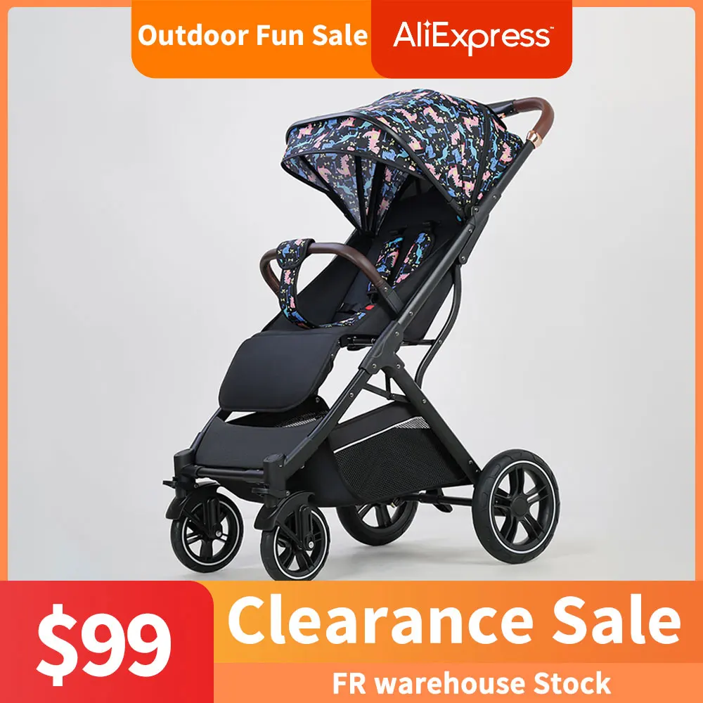 Belecoo Light Baby Stroller Can Sit Lie Down One-click Folding ...