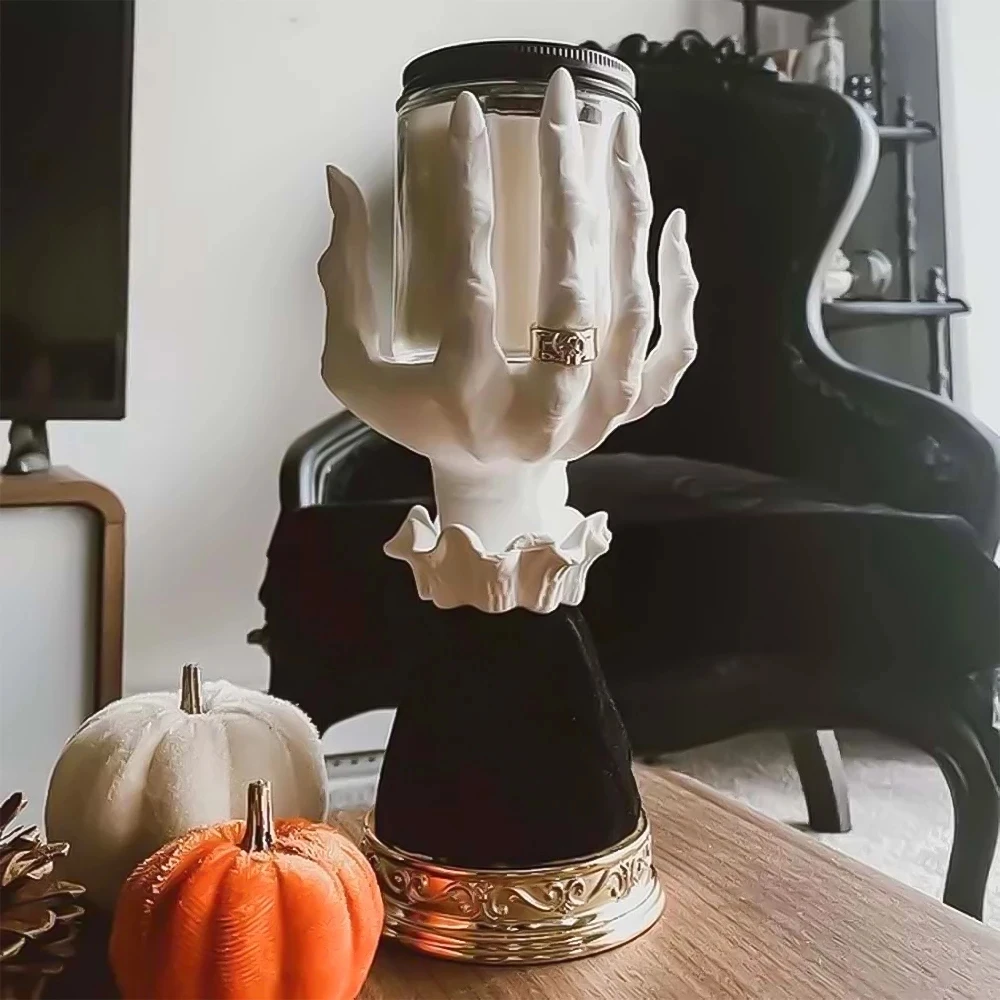 Halloween-Resin-Witch-Hand-Candlestick-Creative-Ghost-Hand-Haunted ...