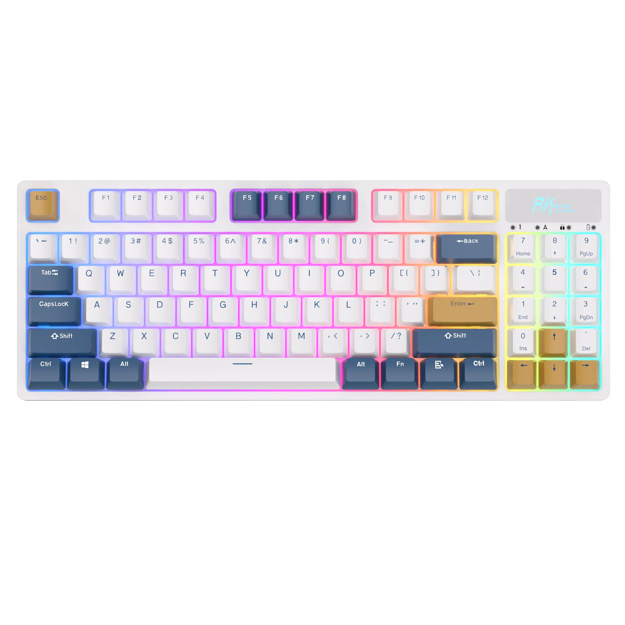 ROYAL KLUDGE RK89 RGB โหมด Triple BT5.0/2.4G/USB C Hot Swappable ...