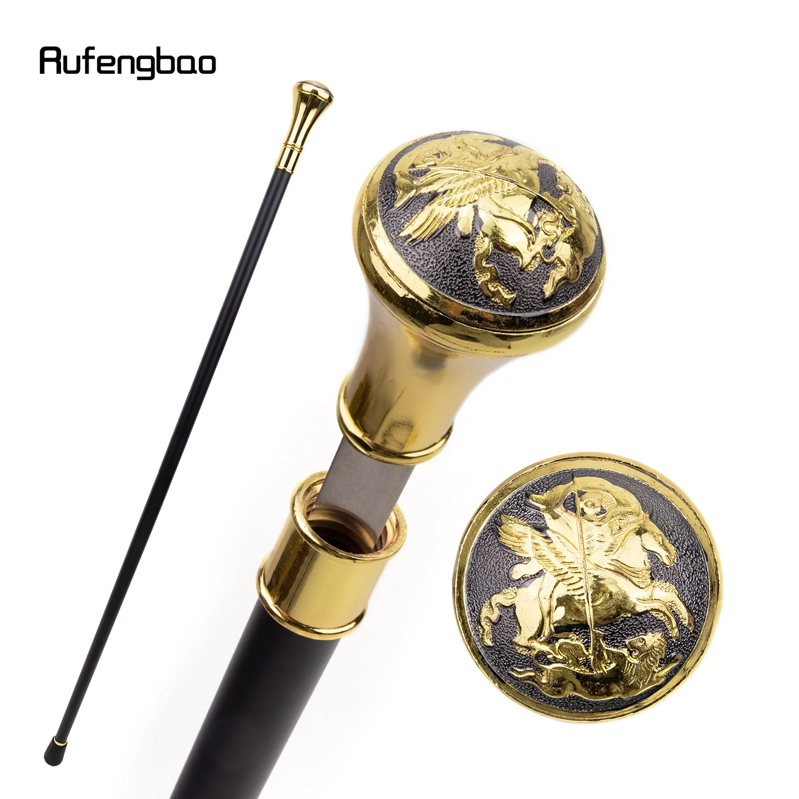 Golden-Greek-Mythology-Hercules-Totem-Relief-Single-Joint-Walking-Stick ...