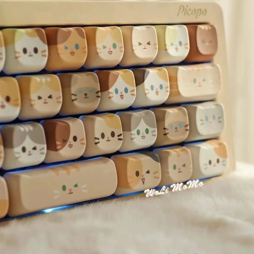 MAO-Teclado-Mec-nico-Keycaps-Set-para-Meninas-Bonito-Keycaps-Cat-Head ...