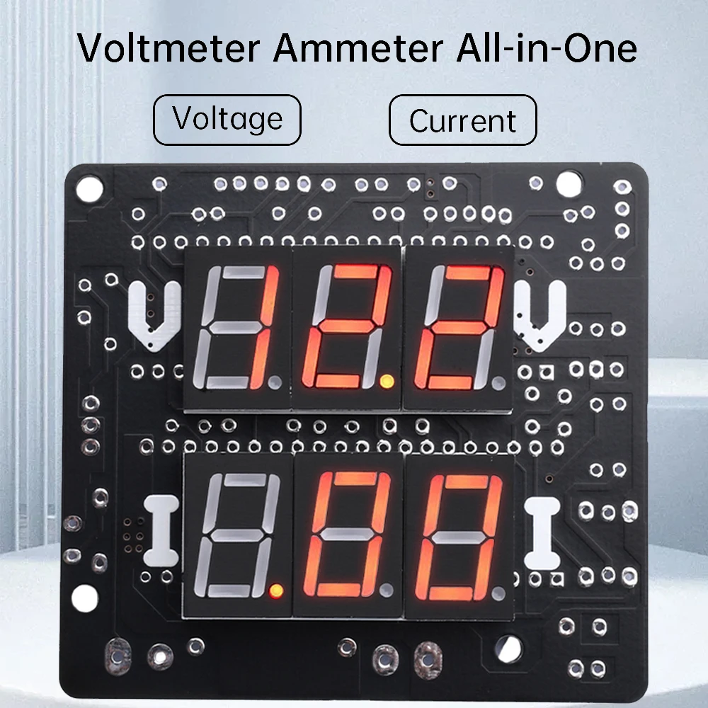 ICL7107-Voltmeter-Ammeter-DIY-Kit-Parts-DC-0-200V-2A-Digital-Voltage ...