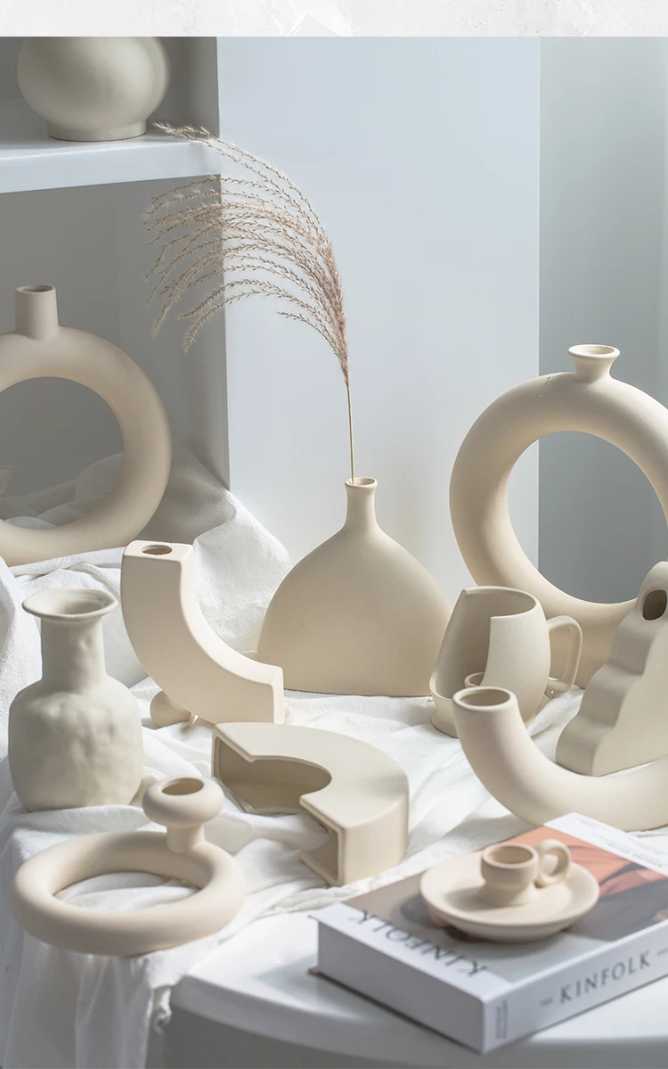 VASE,1--Vase à fleurs en céramique de Style minimaliste nordique ...