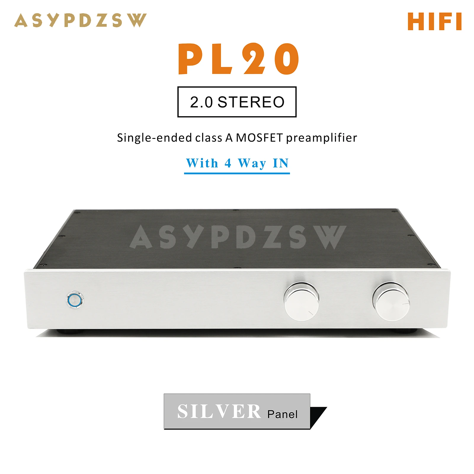 PASS PL20 HIFI 2.0 ステレオ シングルエンド クラス A MOSFET プリアンプ 4 ウェイ IN 付き ...