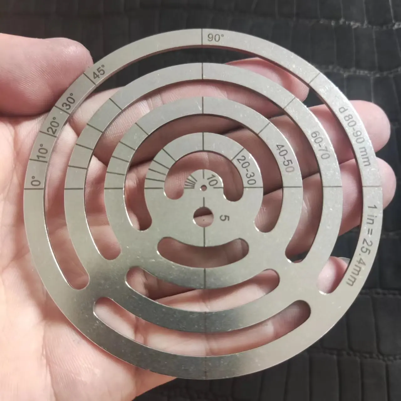 1Pcs-DIY-Stainless-Steel-Leather-Round-Ruler-Template-Leather-Cutting ...