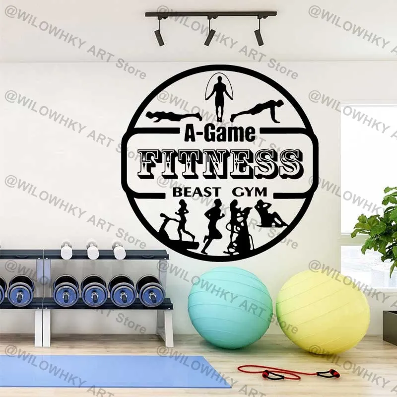 Home gym vinyl wall stickers for fitness enthusiasts fitness club ...