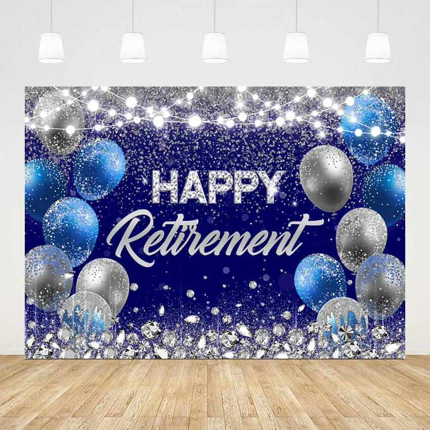 Happy-Retirement-Men-Banner-Backdrop-for-Photo-Studio-Silver-Blue ...