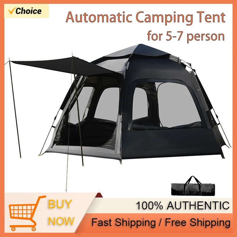 Tente-de-camping-automatique-portable-ouverture-rapide-tanche-la-pluie ...