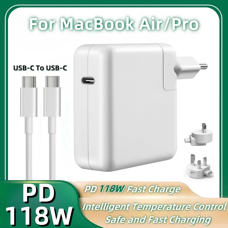 PD 118W USB-C Fast Charger for MacBook Air/Pro Series, Safe and ...
