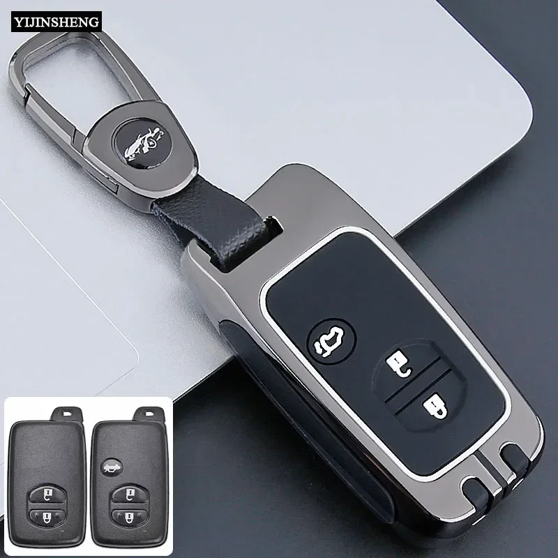 2 3 Buttons Zinc Alloy +Silicone Full Cover Car Key Case for Toyota ...