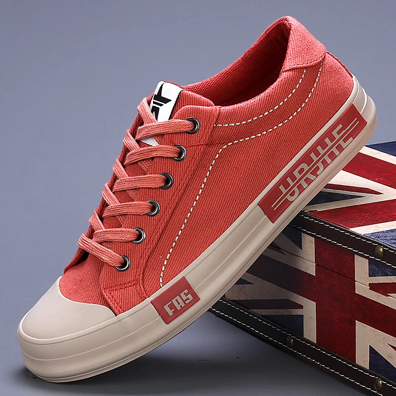 Autunno-Fashion-Design-scarpe-rosse-Sneakers-in-tela-da-uomo-comode ...